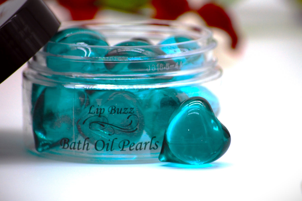 Blue Berry Heart Oil Beads | Essential Bath Oil Pearls